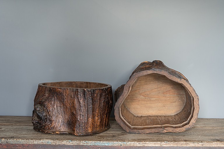 Antique Wooden Japanese Planters - DGA by Tina Bird