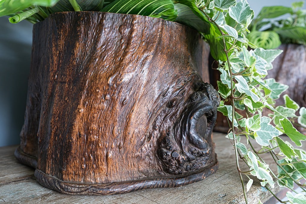 Antique Wooden Japanese Planters - DGA by Tina Bird