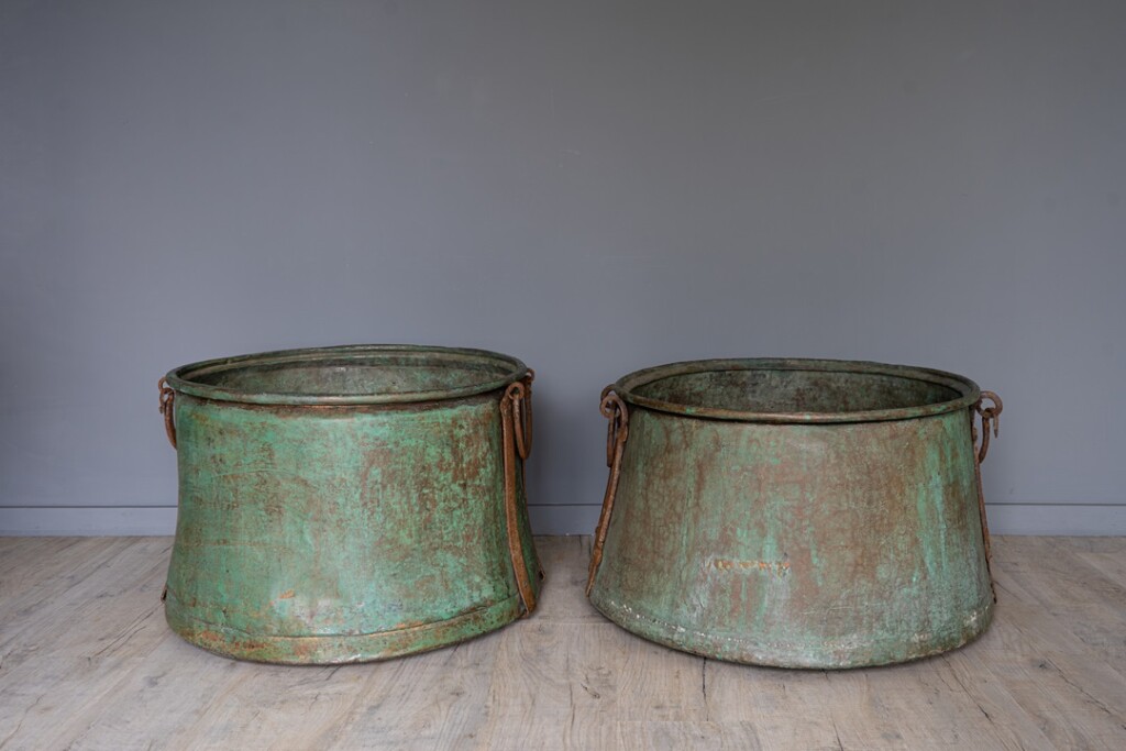 A pair of Antique Copper Cauldrons - DGA by Tina Bird