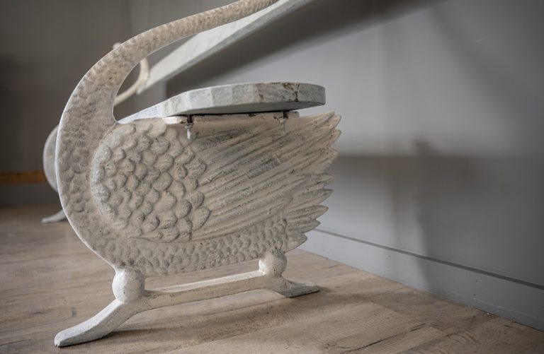 Antique Garden Swan Bench - DGA by Tina Bird