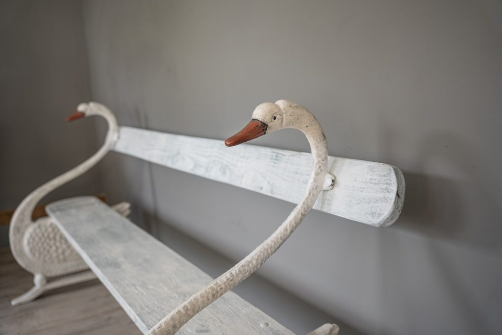 Antique Garden Swan Bench - DGA by Tina Bird