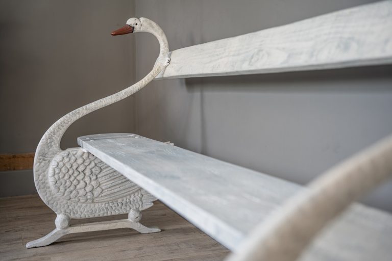 Antique Garden Swan Bench - DGA by Tina Bird