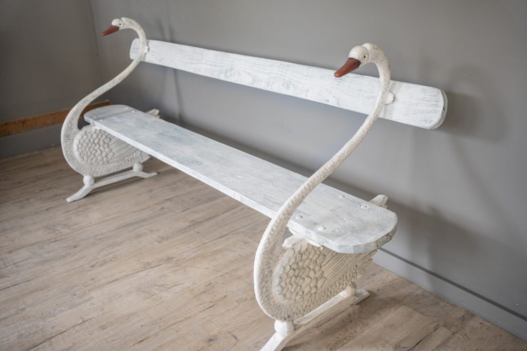 Antique Garden Swan Bench - DGA by Tina Bird