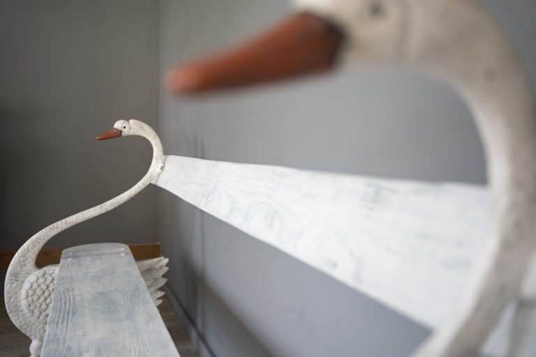 Antique Garden Swan Bench - DGA by Tina Bird