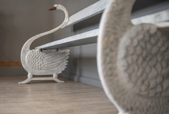 Antique Garden Swan Bench - DGA by Tina Bird