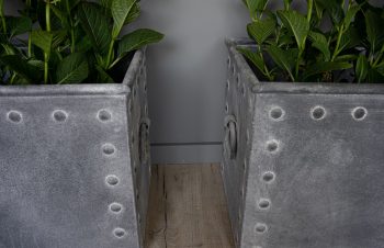 Pair of Rectangular Galvanized Planters - DGA by Tina Bird