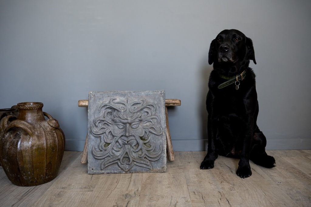 English Antique Lead Garden Mask - DGA by Tina Bird