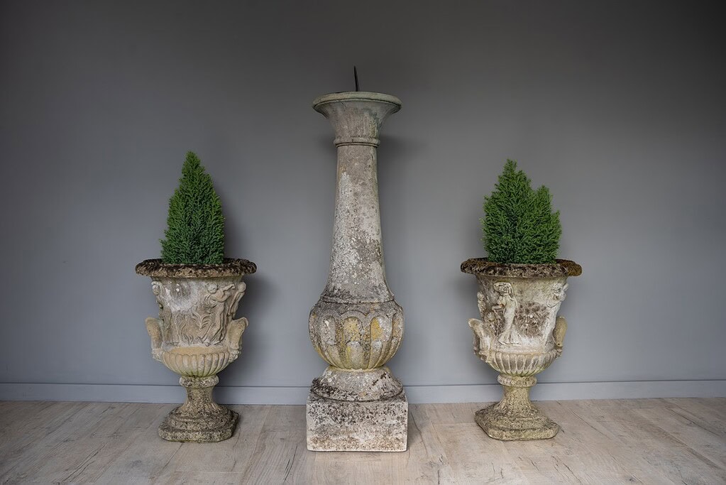 A Pair Cast Stone Antique Garden Urns - DGA by Tina Bird