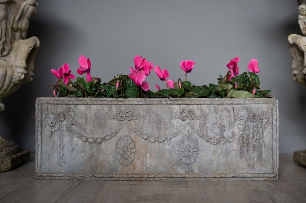 Antique Lead Rectangular Planter - DGA by Tina Bird