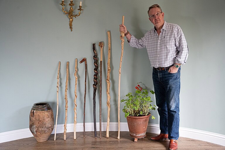 Selection of handmade walking Sticks & Staffs - DGA by Tina Bird