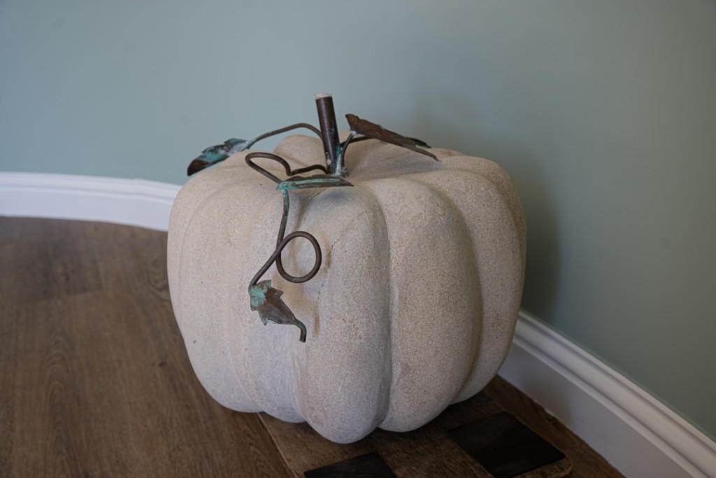 Solid Stone Hand Carved Pumpkin - DGA by Tina Bird