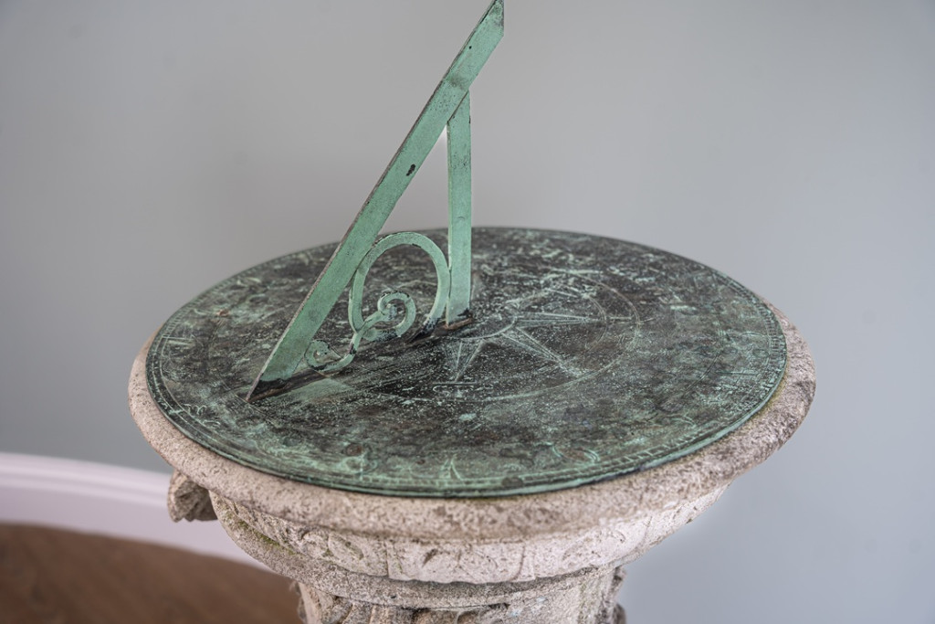 Antique Sundial with pedestal - DGA by Tina Bird