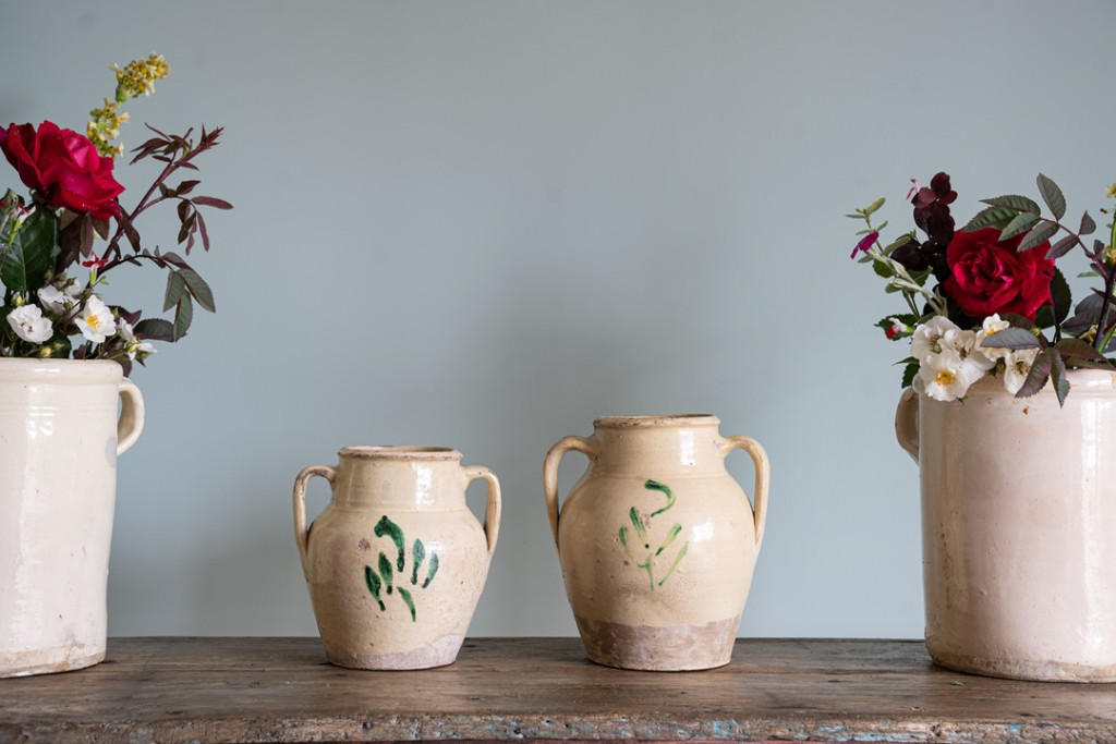 Antique Pair of Italian Ceramic Vases ‘Tree of life’ - DGA by Tina Bird
