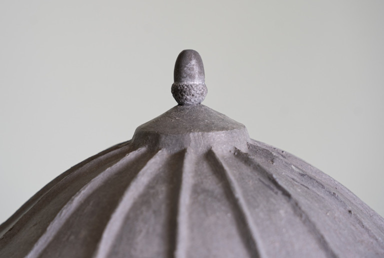 Near Pair of heavy Garden Lead Urns - DGA by Tina Bird